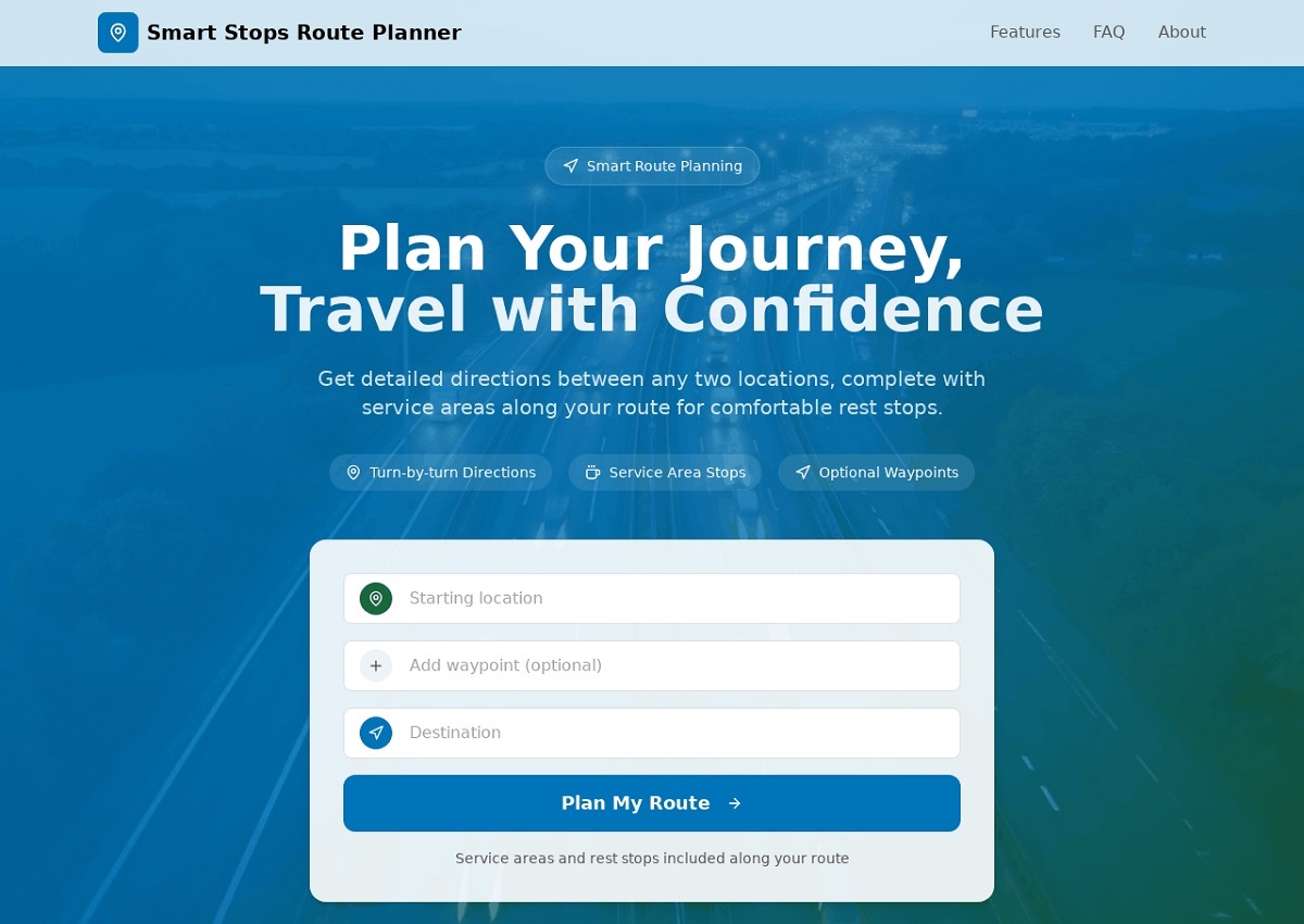 UK Route Planner with Service Areas & Rest Stops | SmartStops